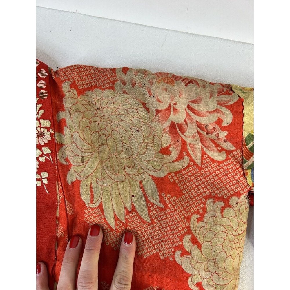 Vintage Chinese Japanese Oriental Rainbow Floral Kimo… - Gem